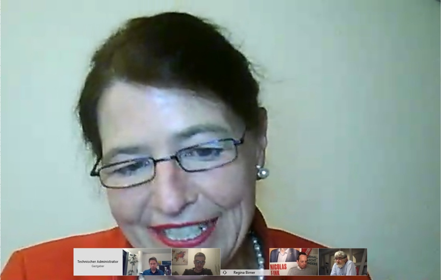 Regina Birner, Nic Fink, Anne Kenner im Gespräch mit Kevin Kühnert ...